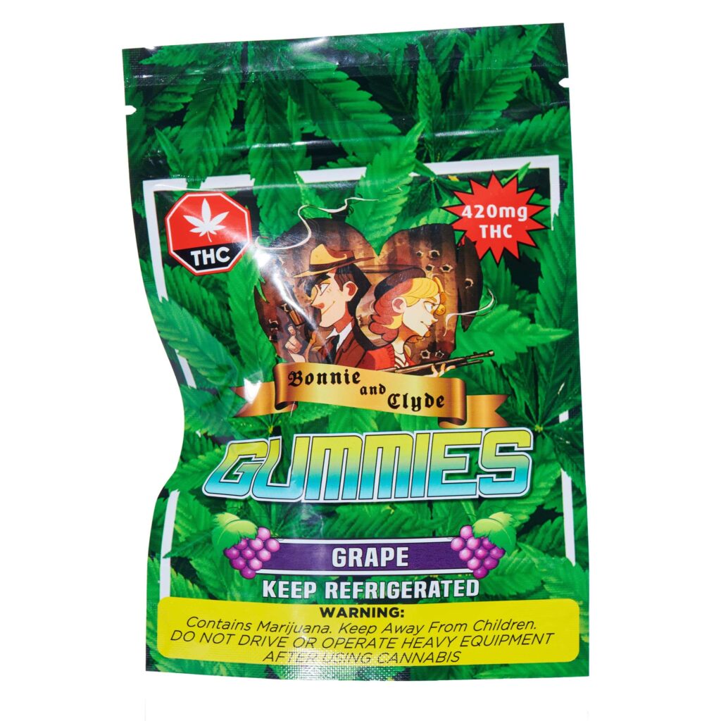 BONNIE & CLYDE GUMMIES - (420-MG-THC) GRAPE - Canna Craft Collective